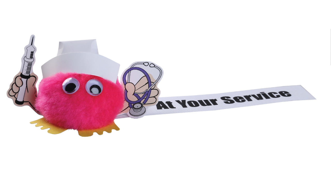 Weepuls, personalized fuzzy plush with advertising message.