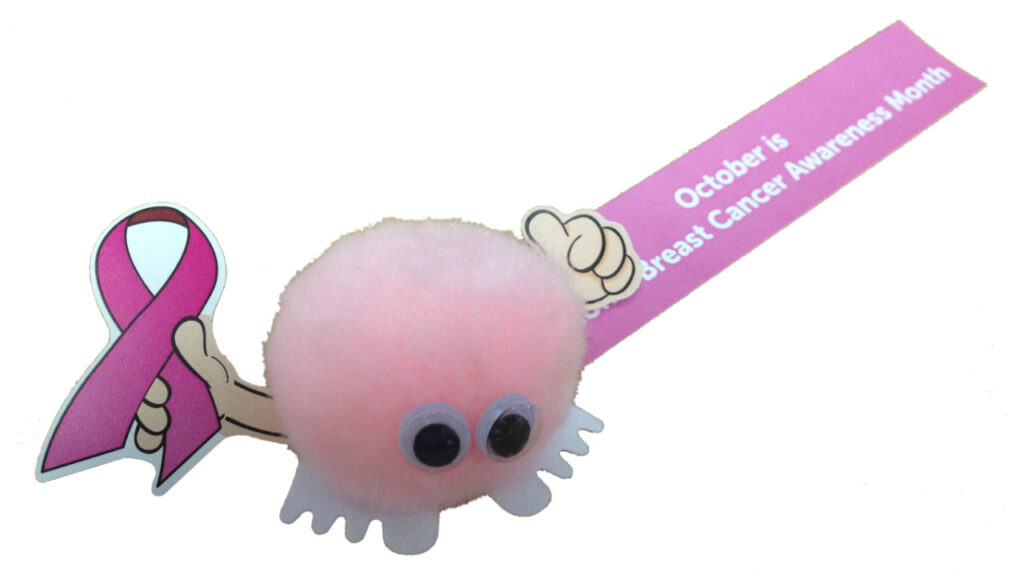 Weepuls, personalized fuzzy plush with advertising message.